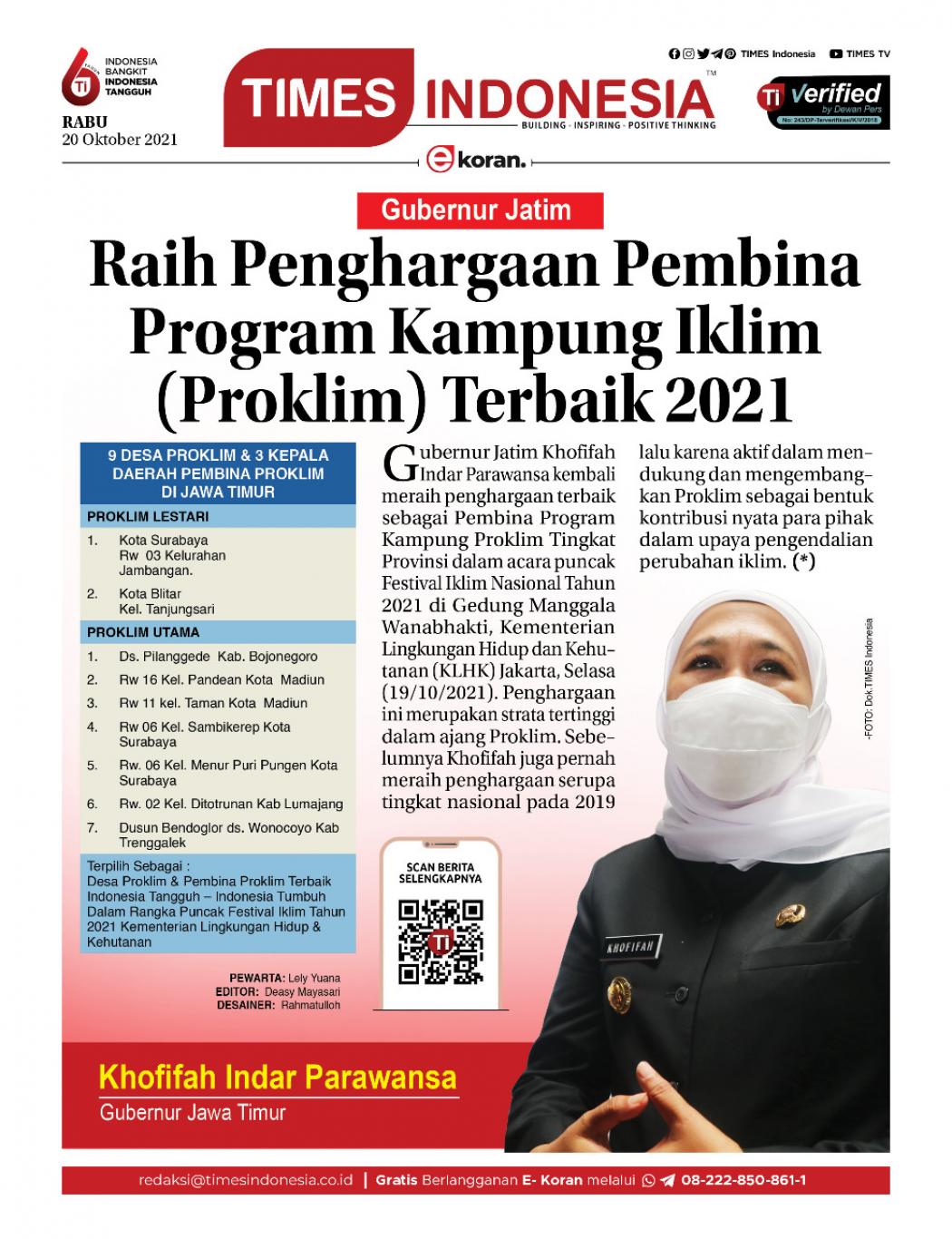SATU DESA DI TRENGGALEK TEMBUS PROKLIM UTAMA - Website Desa Wonocoyo